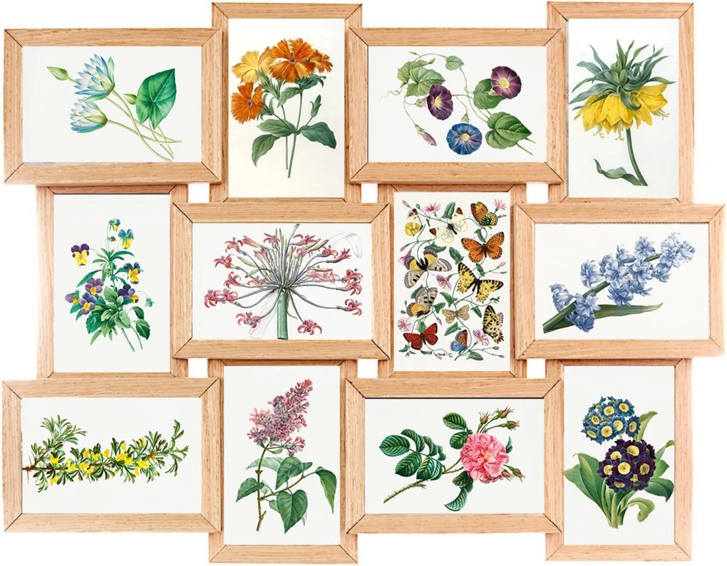 Multirám na 12 fotek FINES, fotorámeček koláž 45 x 59 cm