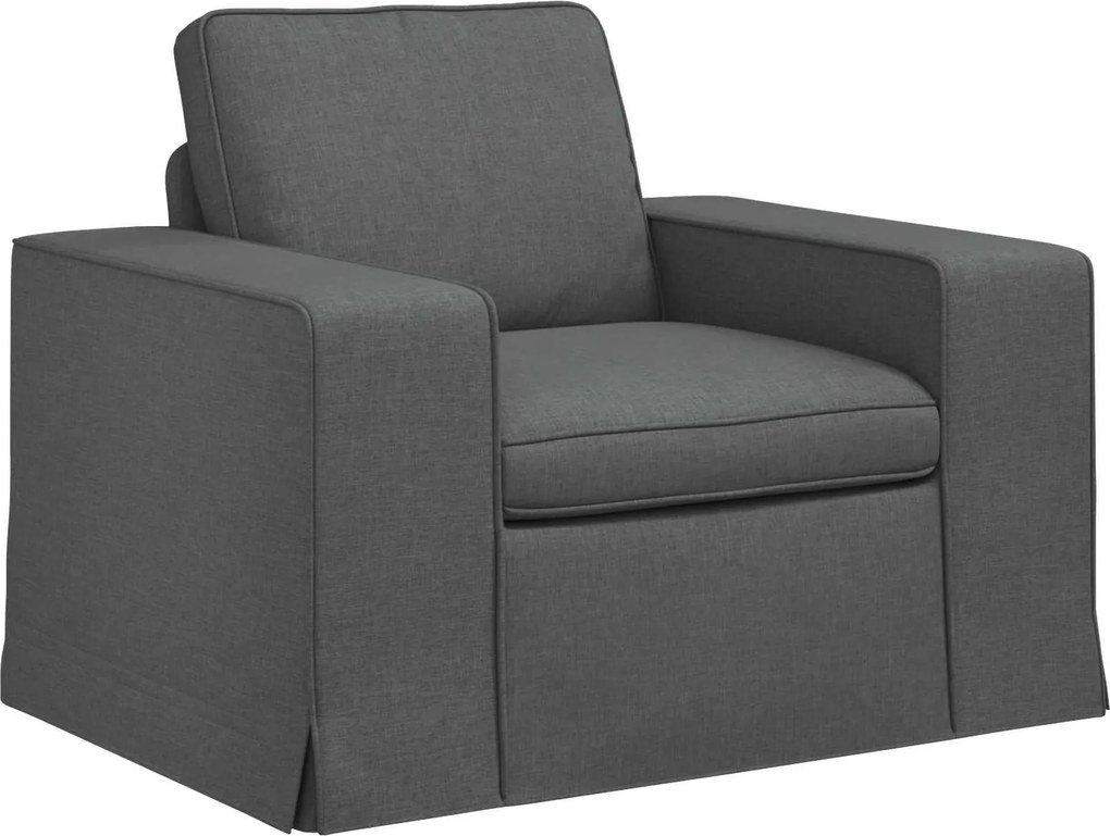 Set pohovek 2 ks Tmavě šedá textil 3407501
