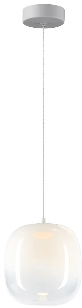 Závěsné svítidlo Vaso, 1x bílé skleněné stínítko, (fi 15cm), w