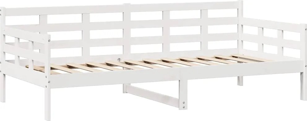 Válenda se zásuvkami bílá 90 x 200 cm masivní borovice 3302139