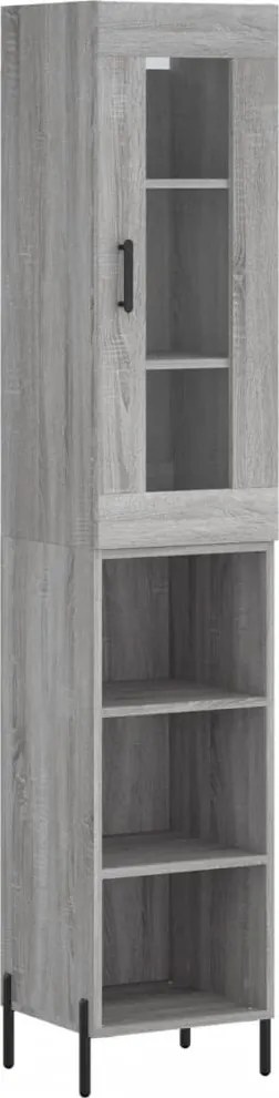 vidaXL Skříň highboard 34,5 x 34 x 180 cm kompozitní dřevo [3199375] Barva: Betonová šedá