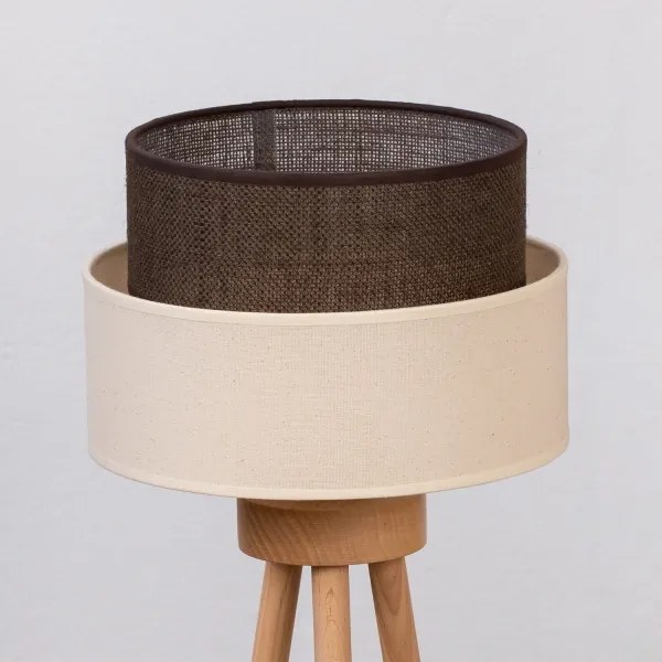 Brilagi - LED Stolní lampa BOHO STYLE 1xE27/15W/230V krémová/hnědá