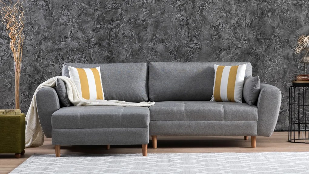 Hanah Home Rohová pohovka IGOR světle šedá levá 825BLC1382