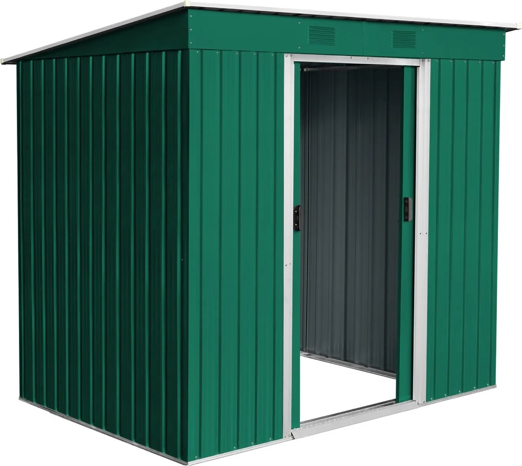 Zahradní domek BestBerg ZD-67GRW / 4,3 m² / 197 × 217 × 202 cm / zelená/bílá