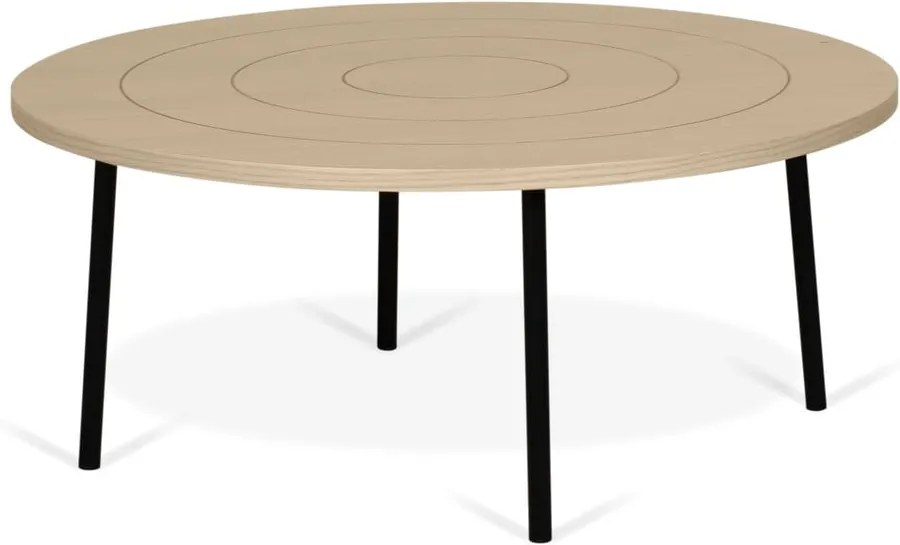 Odkládací stolek s deskou v dekoru dubu TemaHome Ply, ø 80 cm