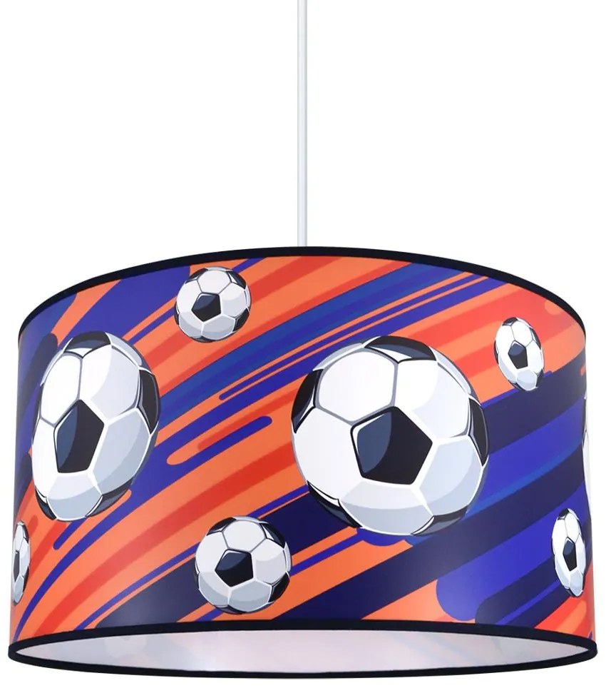 LAMPDAR Dětský lustr na lanku FOOTBALL 1xE27/60W/230V SA1080