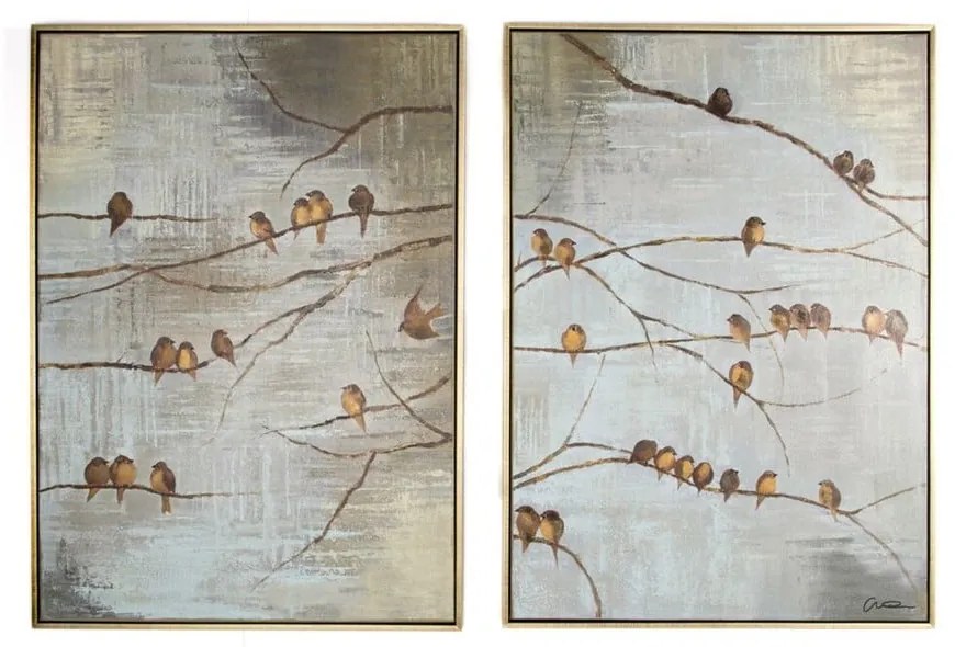 Sada 2 ručně malovaných obrazů Graham & Brown Birds