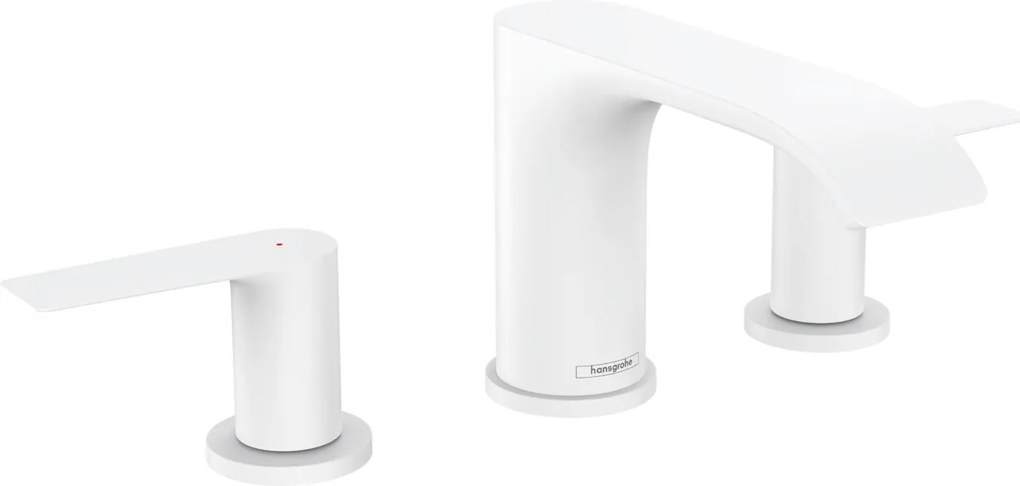 Hansgrohe Vivenis, umyvadlová baterie s výpustí, 3-otvorová instalace, EcoSmart, bílá matná, 75033700