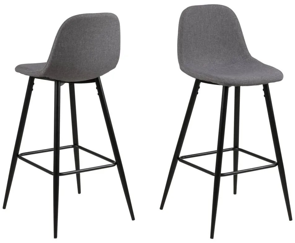 Designová barová židle Nayeli světle šedá a černá 91 cm - Skladem