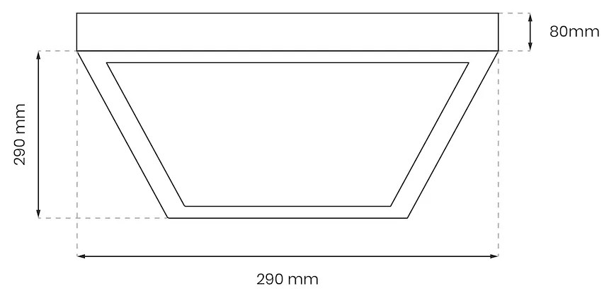 Stropní LED svítidlo Casilla, 1x LED 12w, 4000k, s