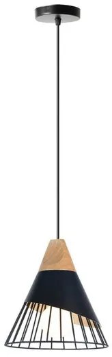 Toolight - Skandidávská závěsná stropní lampa 1xE27 APP223-1CP, černá-hnědá, OSW-00890