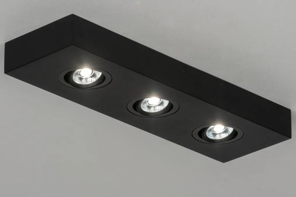 Stropní LED svítidlo Spot Quality Quadra 3 Black