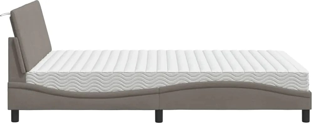 Postel s matrací Hanko taupe 140 x 200 cm textil 3310535