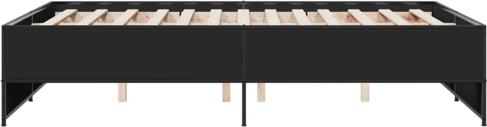 Rám postele černý 120 x 190 cm kompozitní dřevo a kov 3279907