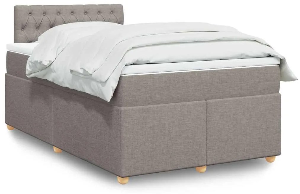 Box spring postel s matrací taupe 120x190 cm textil 3286630