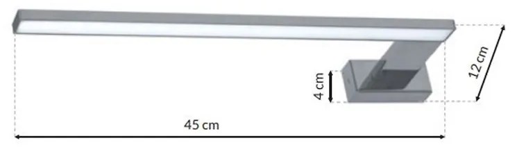 Nástěnné LED svítidlo Shine L, 1x LED 11w, 4000k, (45 cm),