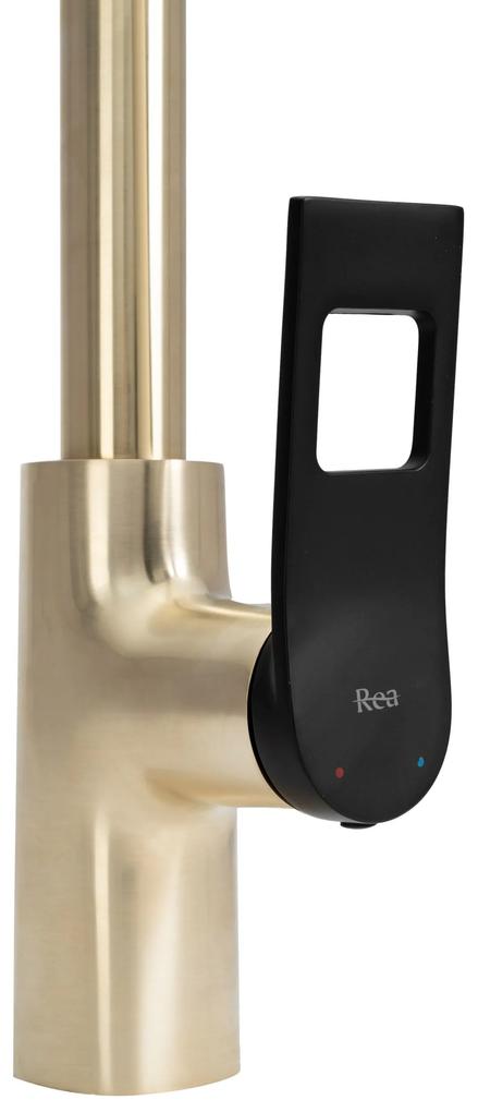 Rea Soul, kuchyňská baterie, zlatá-černá, REA-B6205