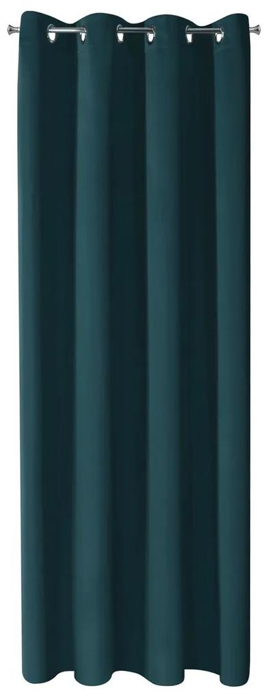 Dekorační závěs s kroužky "BLACKOUT" zatemňující SYDNEY 140x270 cm, petrolejová, (cena za 1 kus) MyBestHome