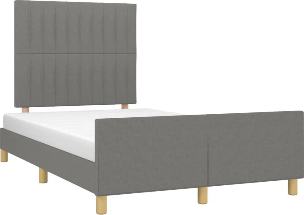 Rám postele bez matrací tmavě šedá 120x190 cm textil 3270528