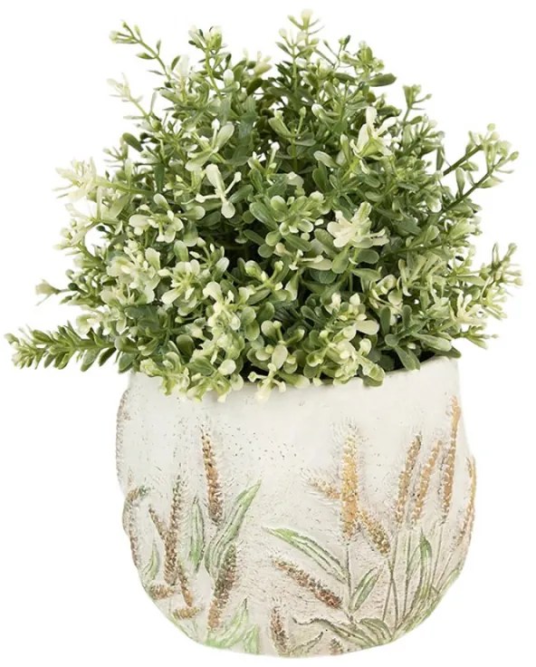 Cementový obal na květináč s jitrocelem Plantain S – 14x11 cm