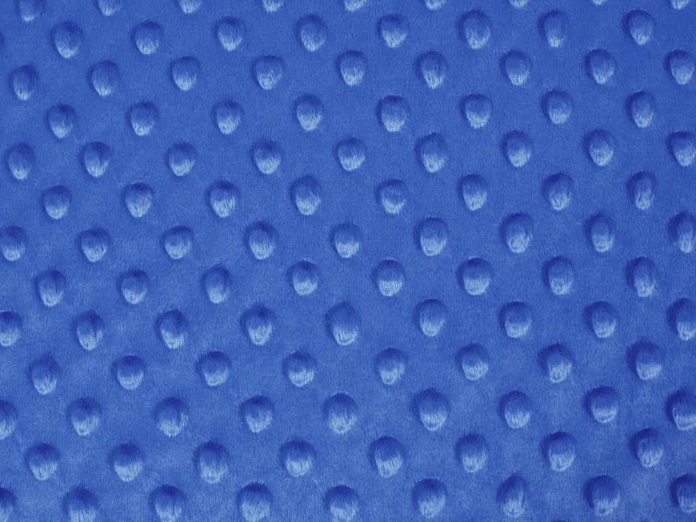 Biante Hřejivé ložní povlečení Minky 3D puntíky MKP-001 Modré Jednolůžko 140x200 a 70x90 cm
