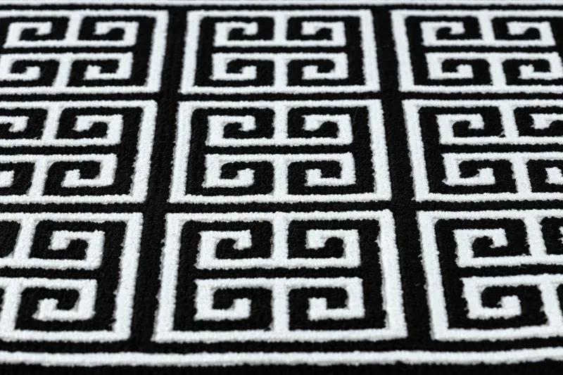 Dywany Łuszczów Běhoun Gloss 6776 85 greek black/ivory Rozměry koberců: 80x250