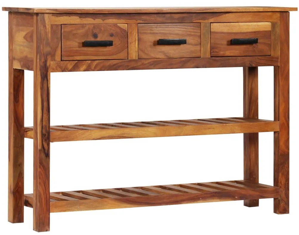 Příborník se 3 zásuvkami 110x30x80 cm masivní akáciové dřevo 338032