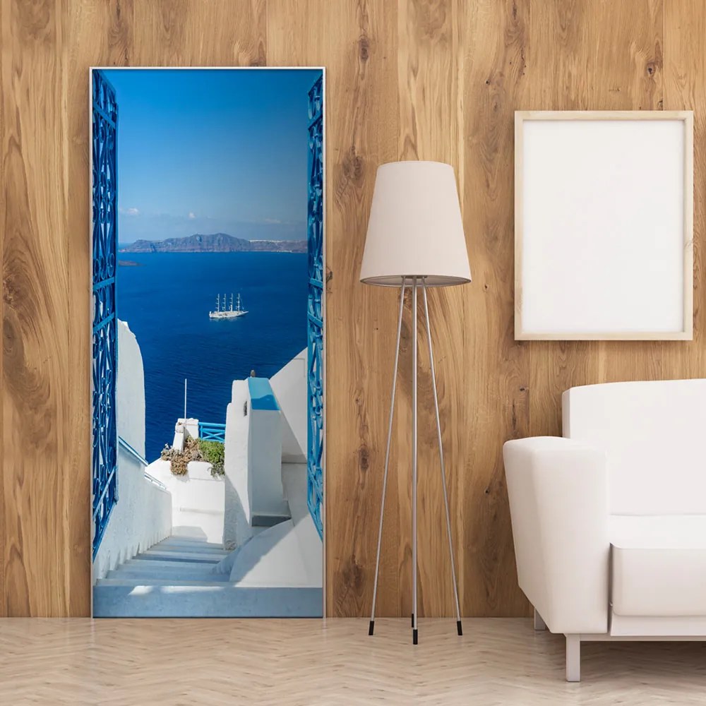 Fototapeta na dveře Bimago - Holidays in Greece + lepidlo zdarma 100x210 cm