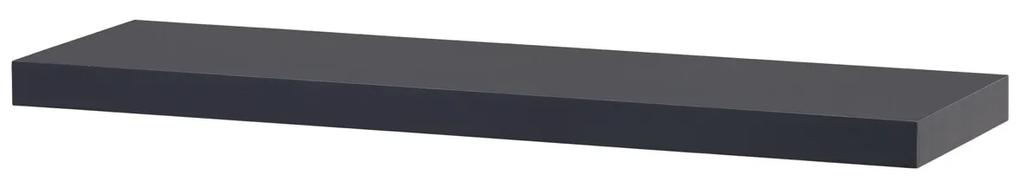 Polička nástěnná 90 cm, MDF, barva tmavě šedý mat, baleno v ochranné fólii - P-013 GREY2