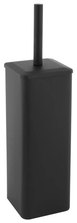 Erga Amba, hranatý toaletní WC kartáč na postavení, černá matná, ERG-YKA-PD.AMBA FB