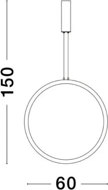 Závěsné LED svítidlo NOVA LUCE CHANGE 36W 3000K 9070168 stmívatelné Triac