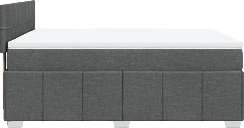 Box spring postel s matrací tmavě šedý 140 x 190 cm textil 3289364