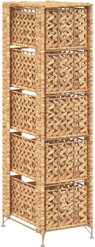 Komoda s 5 košíky, 25,5 x 37 x 100 cm, vodní hyacint 245492
