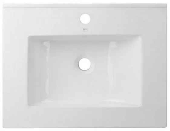 EBS Dream Skříňka s tenkým keramickým slim umyvadlem 61 cm, bílá mat S_DREAMSL61CB
