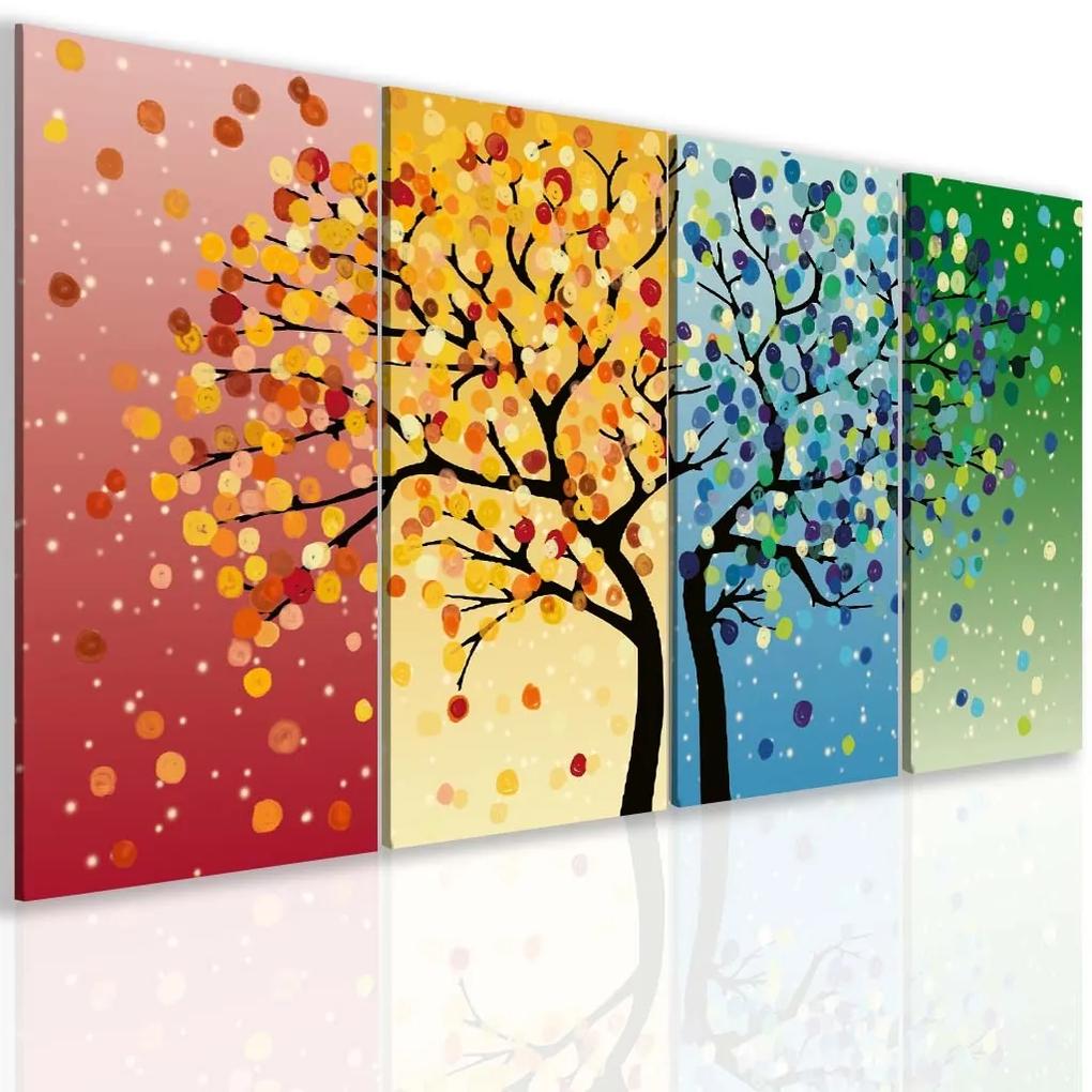 Malvis ® Obraz strom roční období Velikost: 120x60 cm