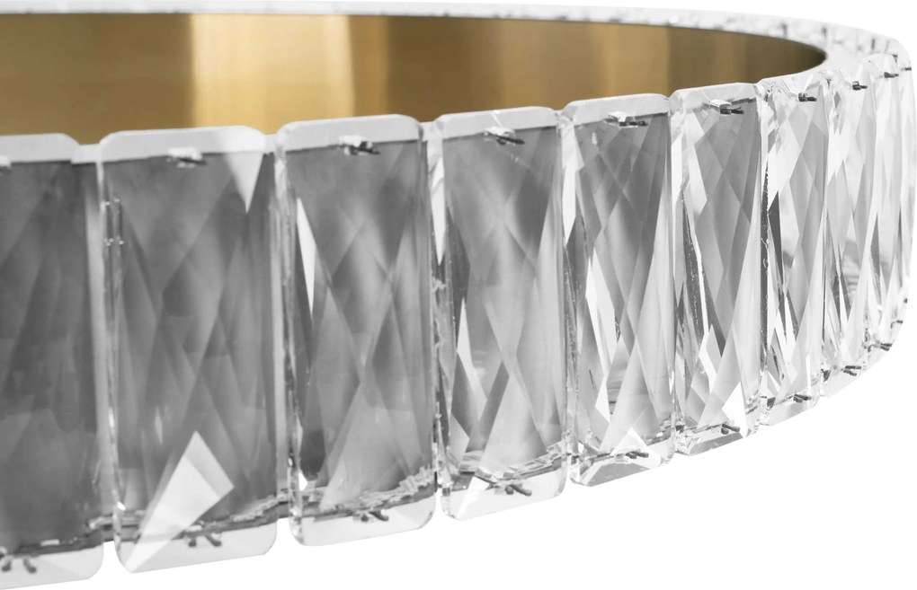 Toolight Toolight, LED křišťálové závěsné svítidlo 60cm, APP1506-C, zlatá matná, OSW-06790