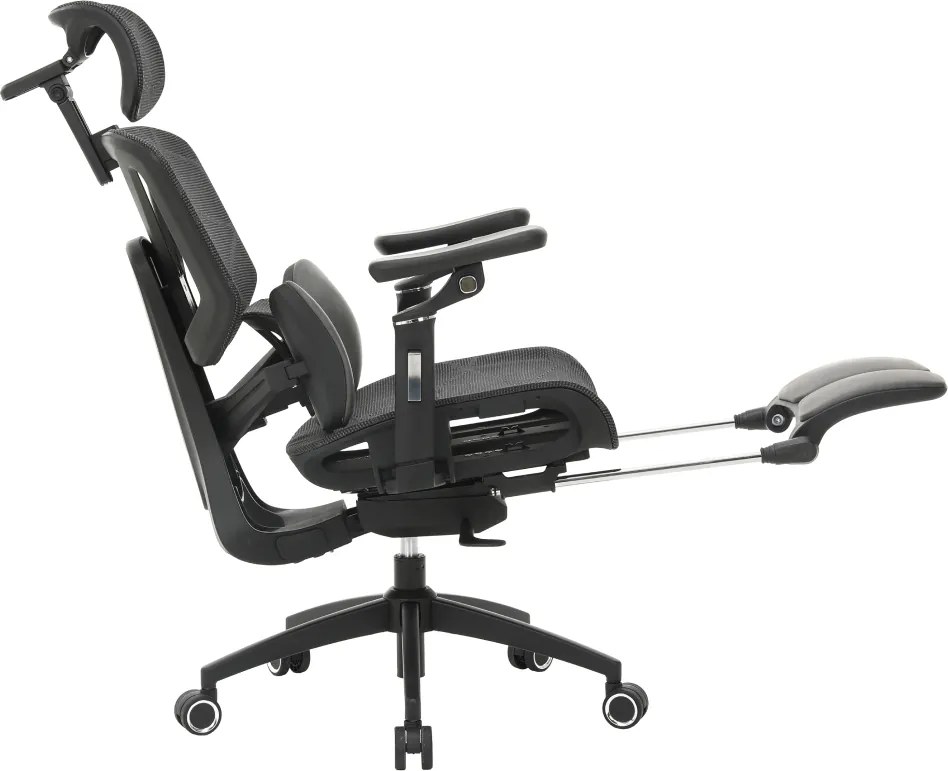 Ergonomická kancelářská židle STORM - tmavě šedá síťovina / nosnost 150 kg