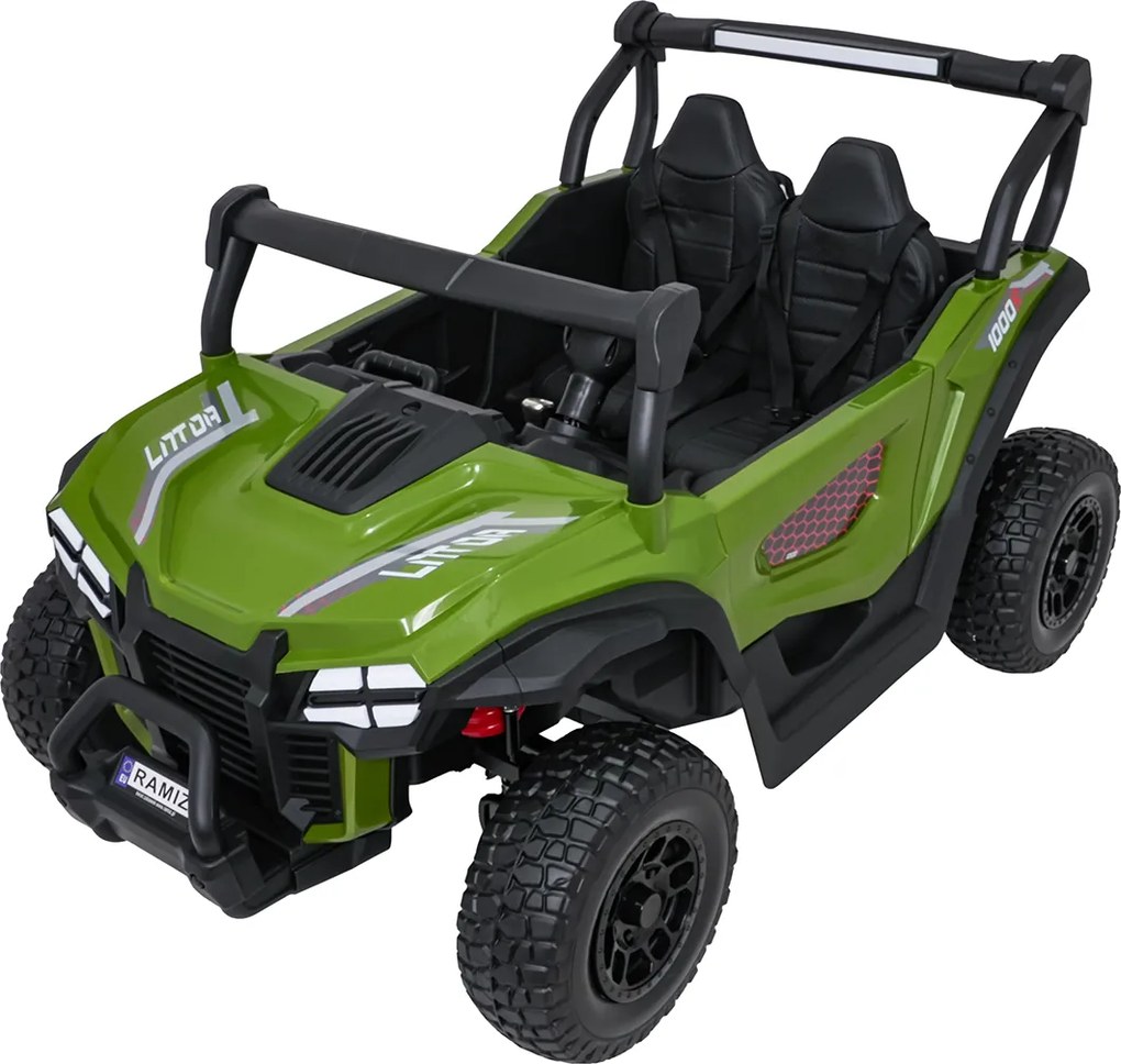 Ramiz Elektrická bugina Gravity pro děti zelená + pohon 4x4 + dálkové ovládání