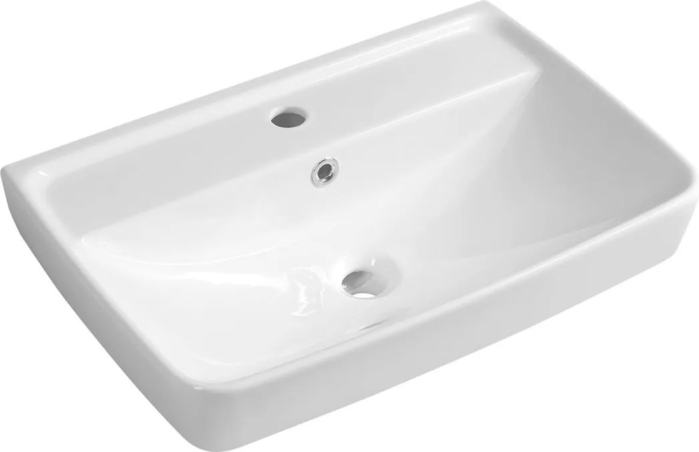 Aqualine Aqualine, DURU keramické umyvadlo 60x40 cm, bílá, TU0351