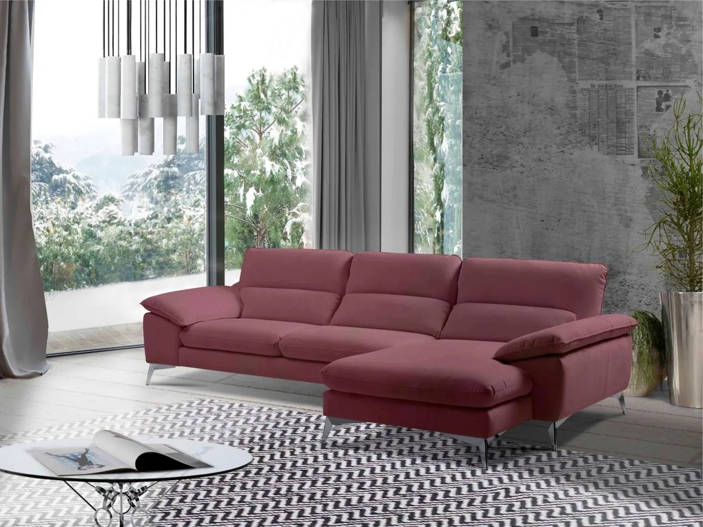 Pregio Italia sofa&relax Moderní rohová sedací souprava TOUCH Provedení: 2-místná MAXI +lehátko, Vzorník látek: tekno fibra 03 milk