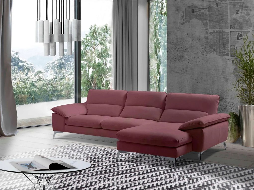 Pregio Italia sofa&relax Moderní rohová sedací souprava TOUCH Provedení: 2-místná MAXI +lehátko, Vzorník látek: tekno fibra 34 black