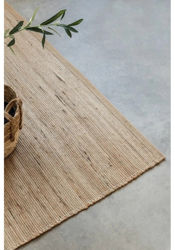 Béžový oboustranný/ručně tkaný koberec s příměsí juty 60x90 cm Handloom – Hanse Home