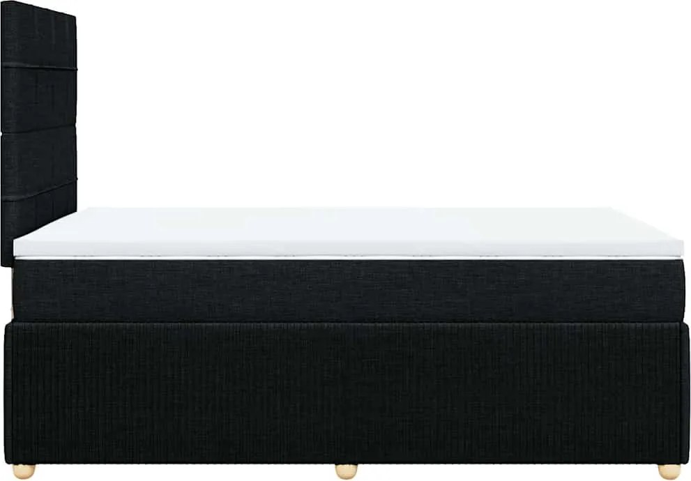 Box spring postel s matrací černá 120x200 cm textil 3292025