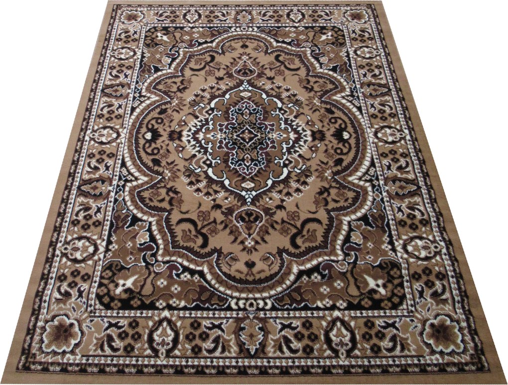 DY Orientální hnědý koberec Alfa 06 Rozměr: 40x60 cm