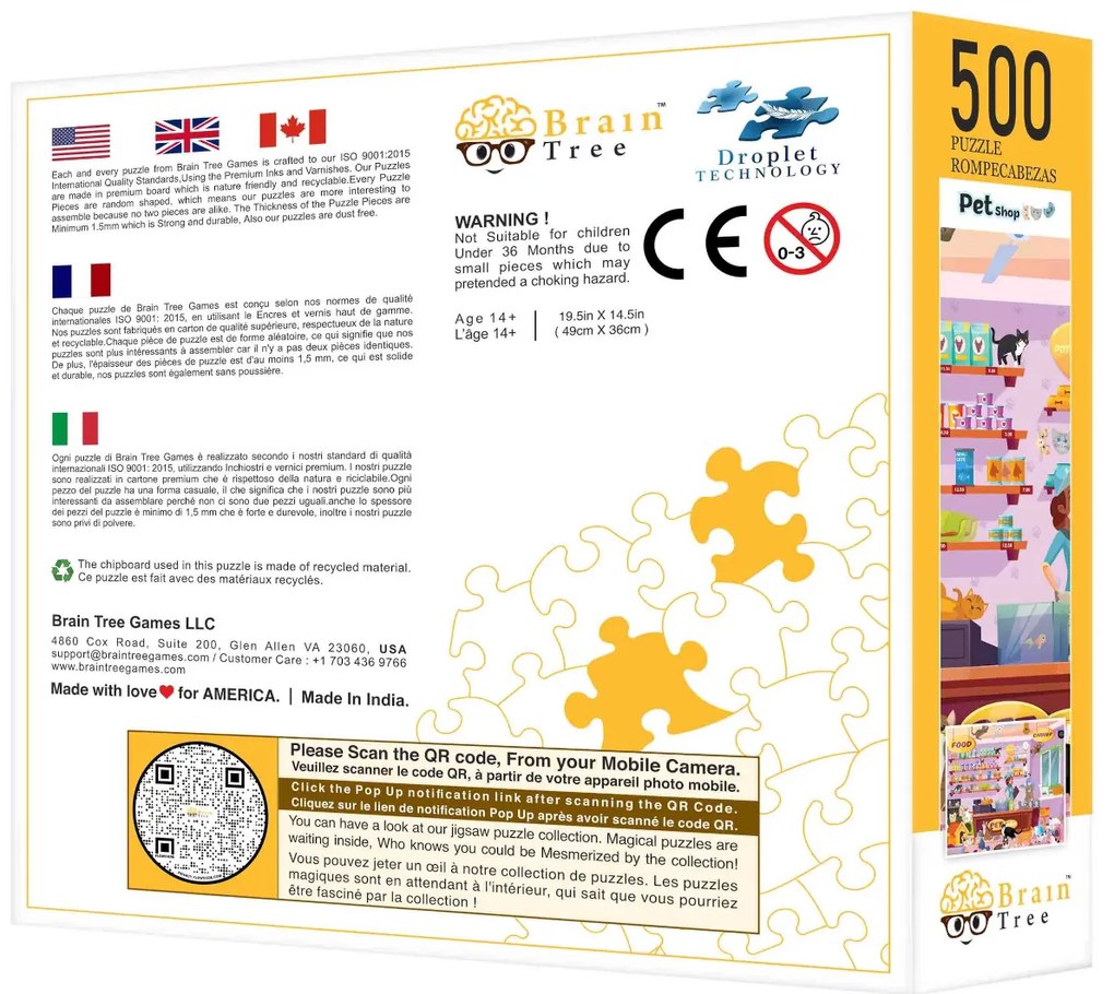 Brain Tree Puzzle Obchod s mazlíčky 500 dílků