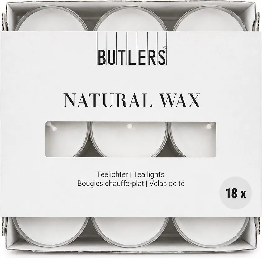 NATURAL WAX Čajové svíčky 18 ks