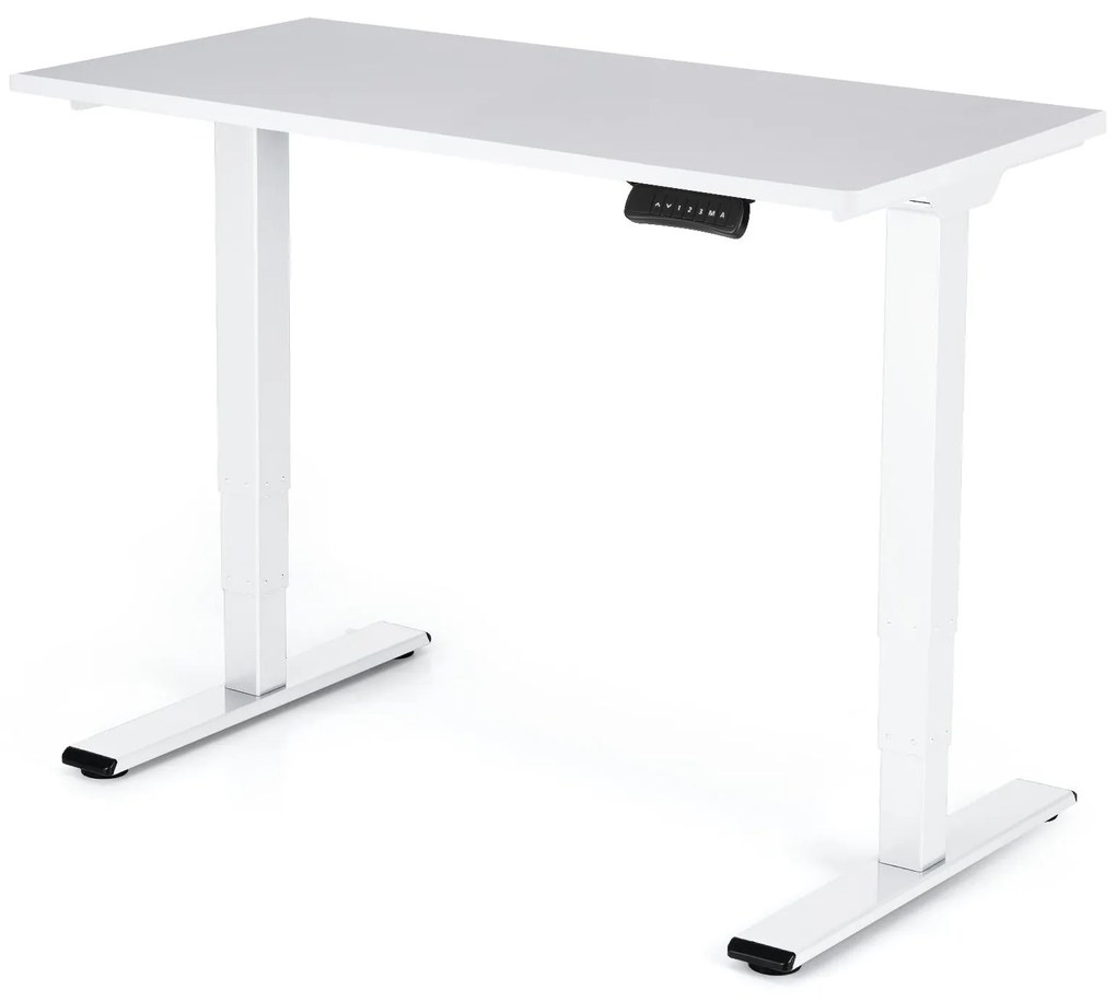 Výškově nastavitelný stůl Liftor 3segmentové nohy bílé,   deska 1180 x 600 x 25 mm bílá