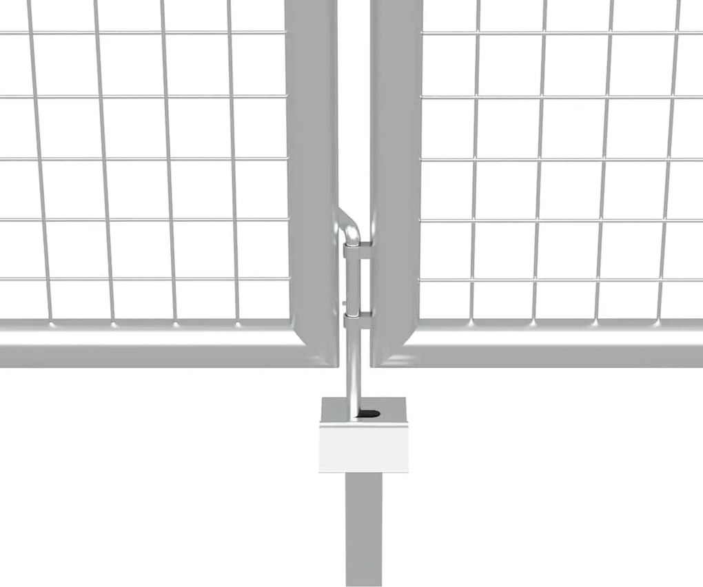 Zahradní branka pozinkovaná ocel 400 x 175 cm stříbrná 144302