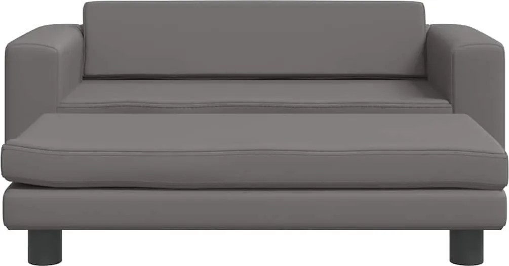 vida Pelíšek pro psa a prodlužovací díl šedý 100x50x30 cm umělá kůže 172029