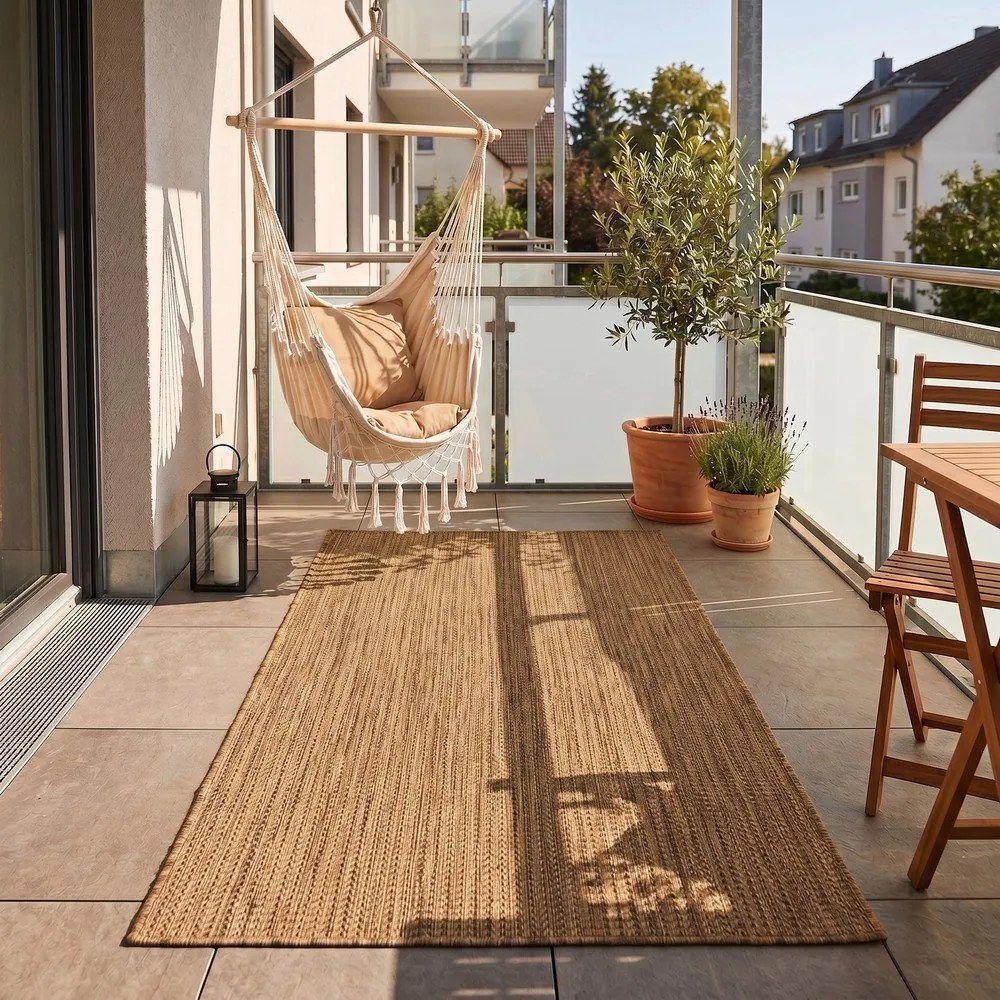 Hnědý vnitřní a venkovní koberec 80x150 cm Mira 1450 – Ayyildiz Carpets